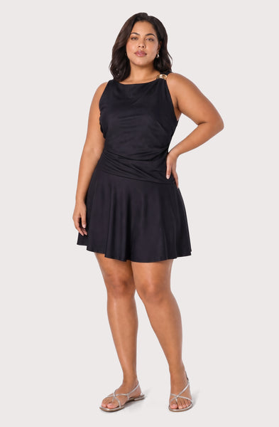 ASTR THE LABEL ASTR the Label Violet Drop-Waist Mini Dress